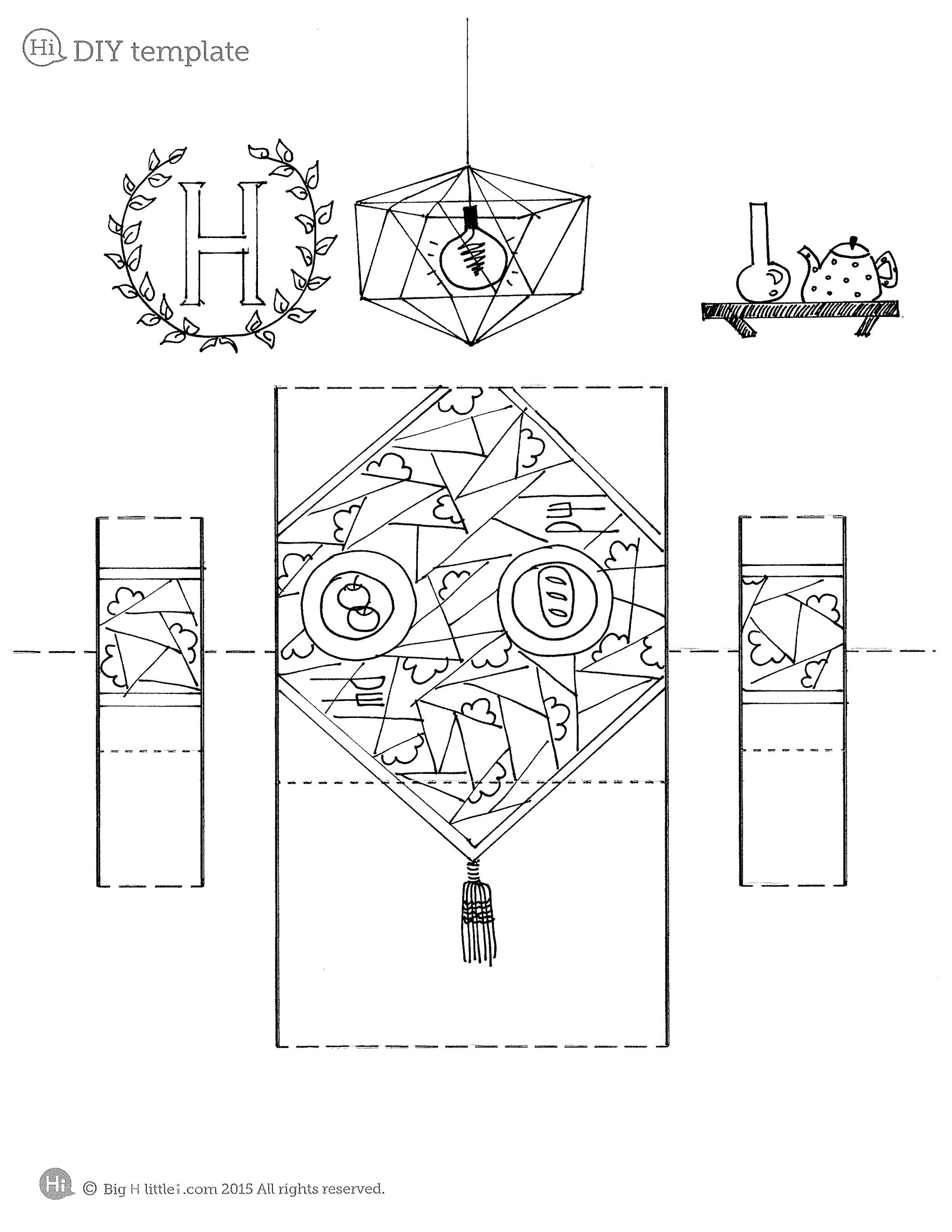 Paper Dollhouse Dining Room – Big H little i